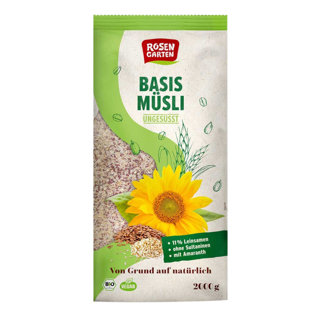 Bio Basis Müsli mit Amaranth von Rosengarten bei greenist.de