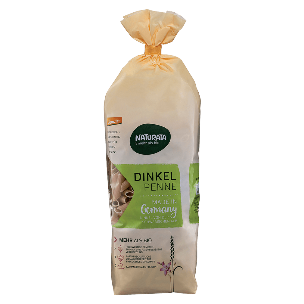 Dinkel hell Penne – Bio-Nudeln von Naturata
