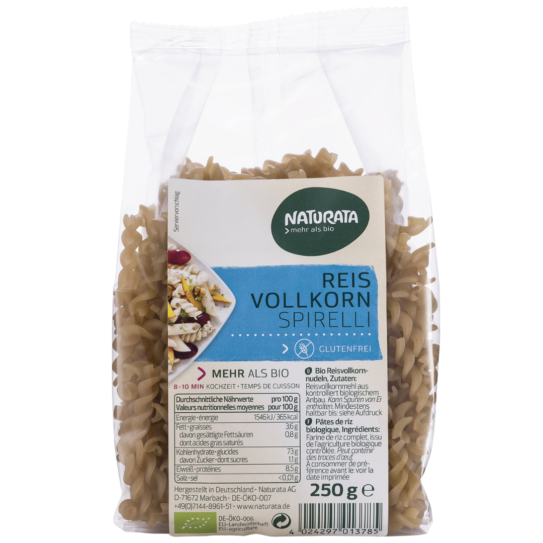 Bio Reis-Spirelli von Naturata – glutenfrei & vielseitig
