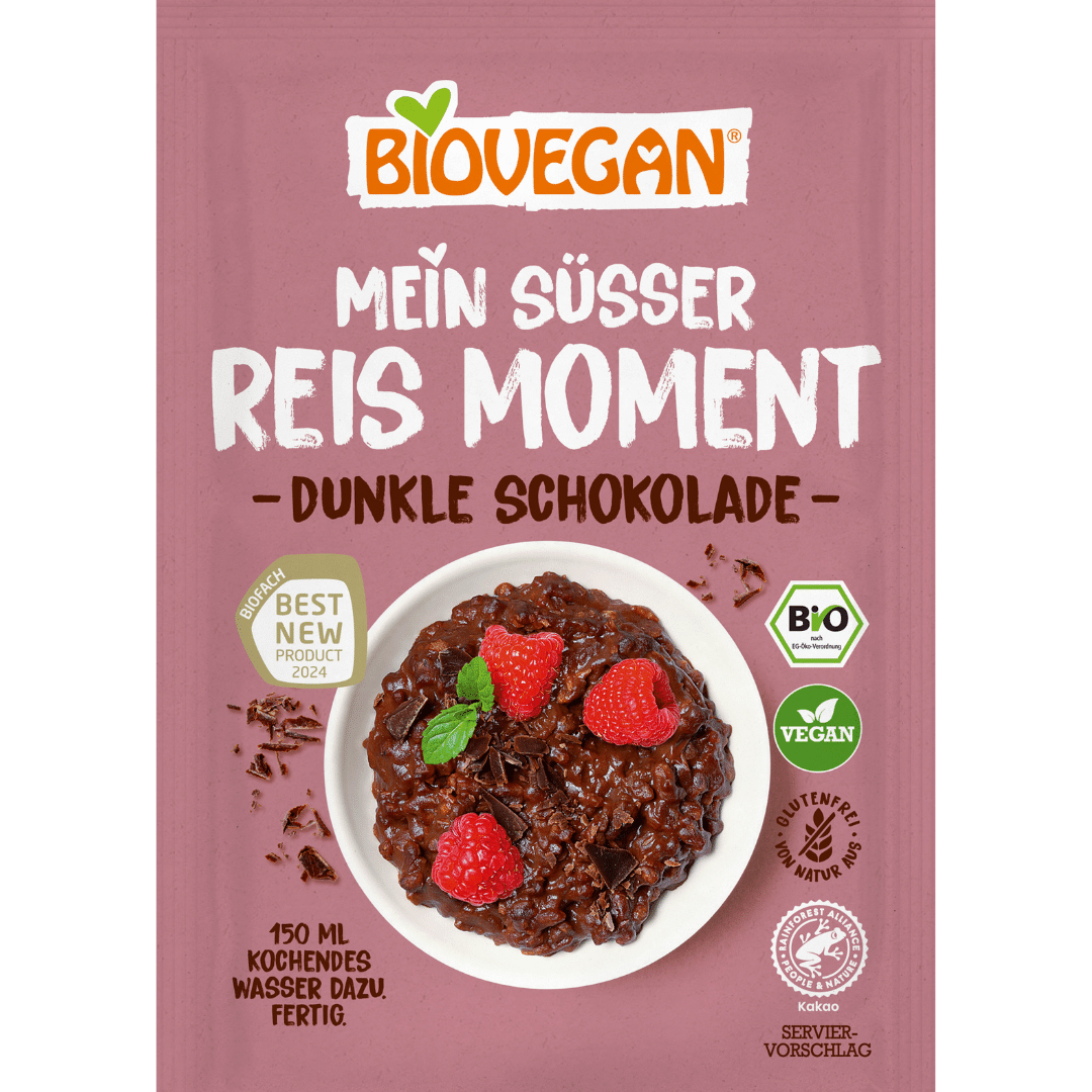 Bio Mein süßer Reismoment, Dunkle Schokolade, 60g von Biovegan bei ...